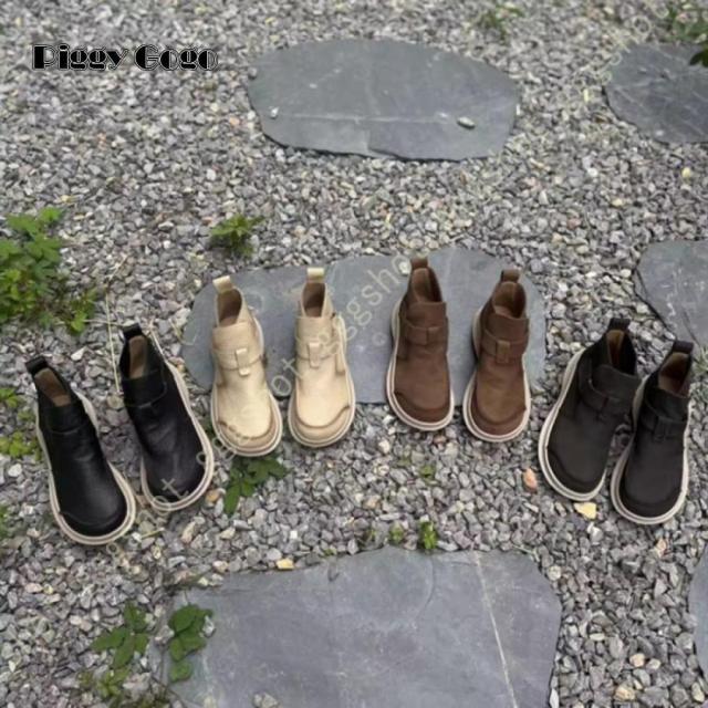 レディース ショートブーツ 本革 ベルクロ 太めヒール ブーティ レディース靴 レトロ チェルシーブーツ ベルクロブーツ ローヒール 歩きやすい カジュアル