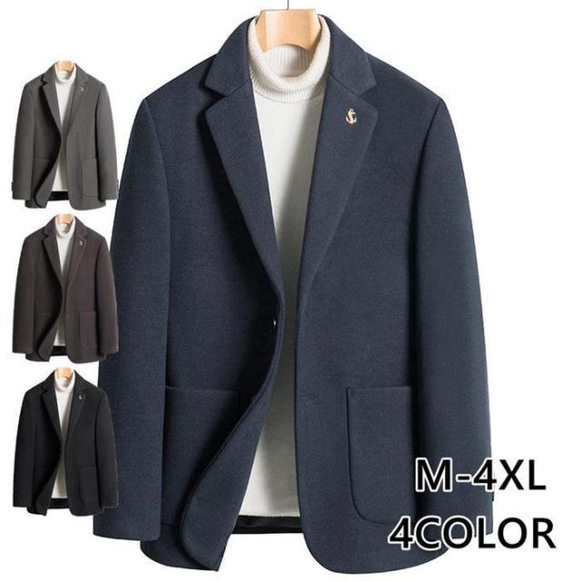 テーラードジャケット メンズ 紳士服 スーツ フォーマル 裏起毛 ブレザー 秋冬 アウター シングルスーツ 大きいサイズ ビジネス ジャケット 厚手