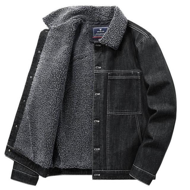デニムジャケットメンズ ボアジャケット Gジャン 裏起毛 ウール 暖かい 上品 防寒 アウター 大きいサイズ かっこいい 通勤 通学 秋冬 おしゃれ