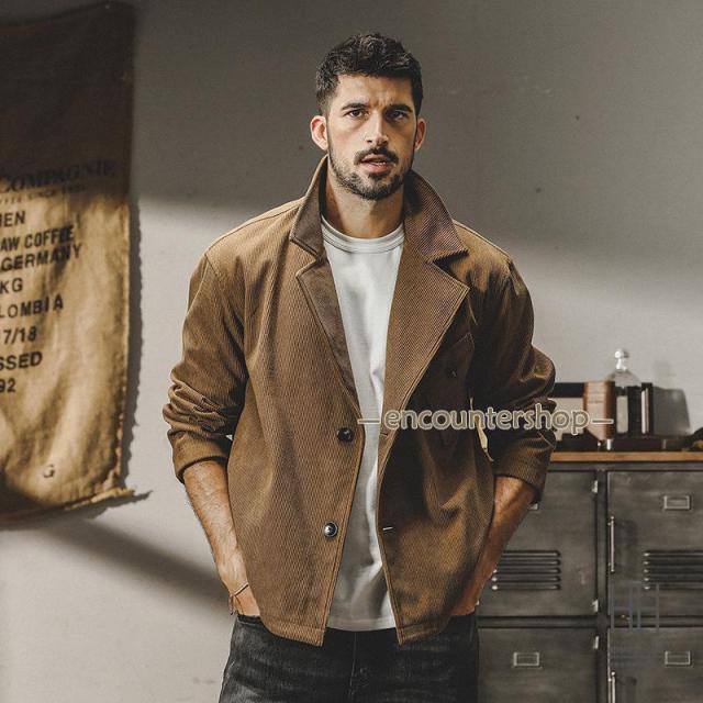 コーデュロイ テーラード ジャケット メンズ 大きいサイズ おしゃれ ワンポイント テーラードジャケット 20代 30代 40代 50代 60代 ゴルフ 秋 冬 春 通勤