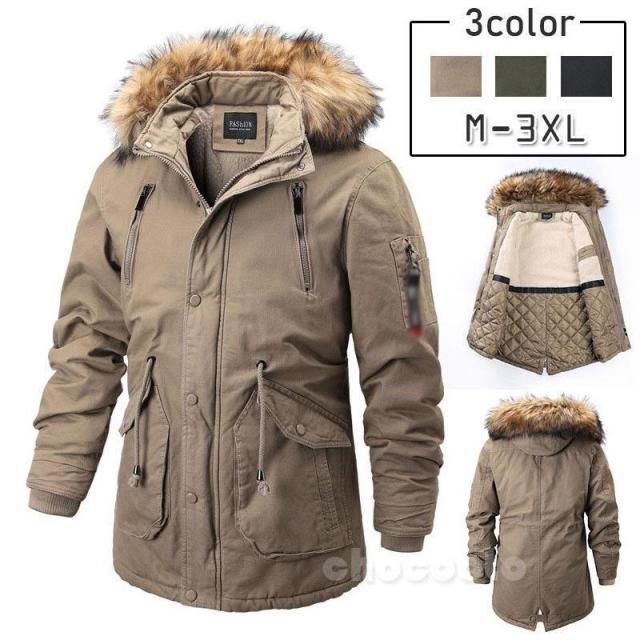ミリタリージャケット モッズ メンズ コート ジャケット裏ボア 防風 裏起毛 ポアコートブルゾン アウター あったか厚手防寒着 秋冬 おカジュアルファッション