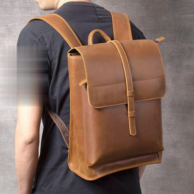 リュック　メンズ　リュックサック 本革　牛革　デイパック　ビジネス　バックパック　レザー　通勤通学　旅行　出張　アウトドア　自転車鞄　カバン　男女兼用