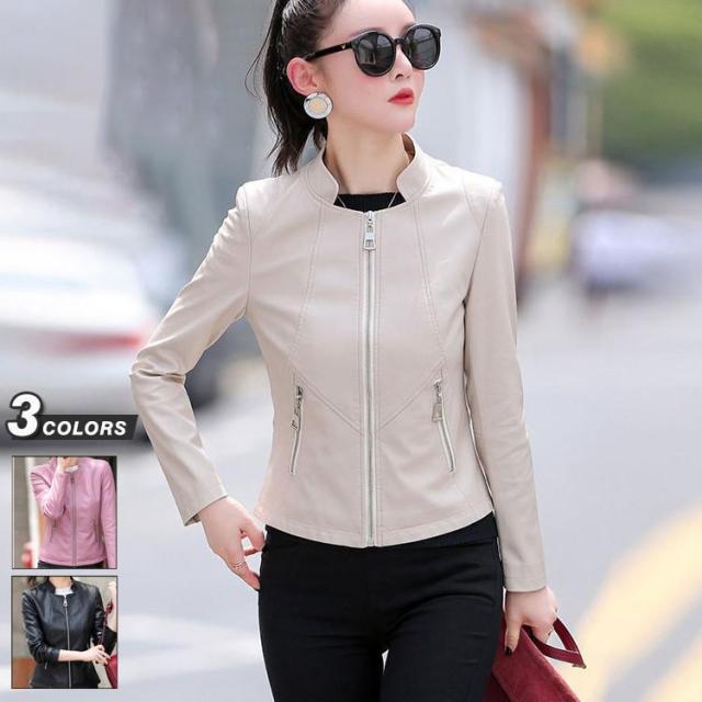 レディース革ジャン 本革　秋冬　レザージャケット ライダースジャケット バイクウェア シングル 女性用　上品　防寒防風