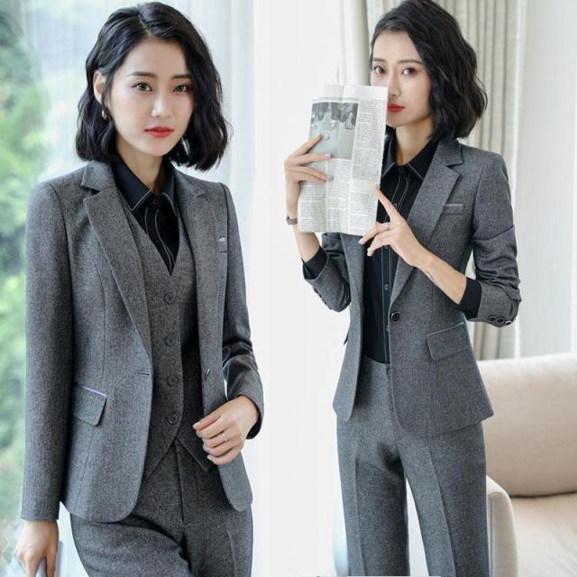 スリーピース レディース スーツ フォーマル パンツスーツ 大きいサイズ 無地 長袖 ビジネススーツ 結婚式 二次会 OL女性 通勤オフ
