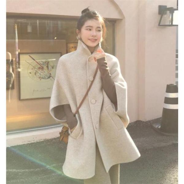 ケープ コート レディース ポンチョ マント 大きいサイズ アウター オーバーコート 冬 レディースファッション