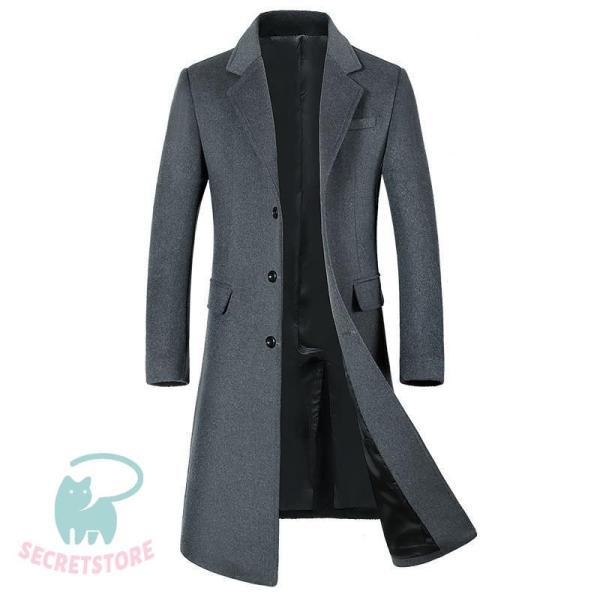 超ロングコート メンズ チェスターコート 綿入り 暖かい ビジネス ウールコート コート 無地 メルトン 大きいサイズ 秋服 紳士服