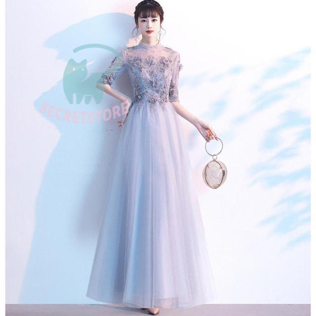 ロングドレス 演奏会用 パーティードレス 結婚式 ドレス ステージドレス 大人 ピアノ 発表会 コーラス 合唱衣装 マキシ丈 20代30代40代 大きいサイズ 成人式