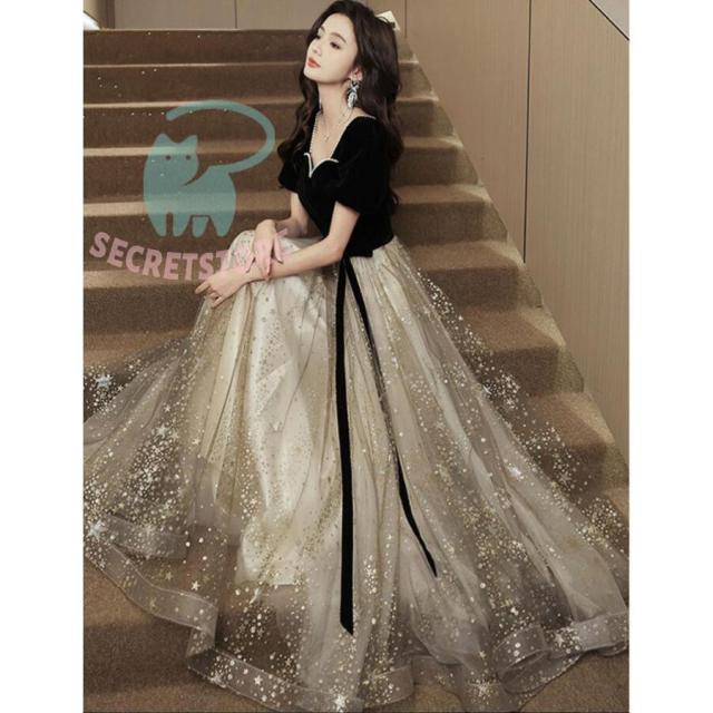 ロングドレス 演奏会用 パーティードレス 結婚式 ドレス ステージドレス 大人 ピアノ 発表会 コーラス 合唱衣装 マキシ丈 20代30代40代 大きいサイズ 成人式