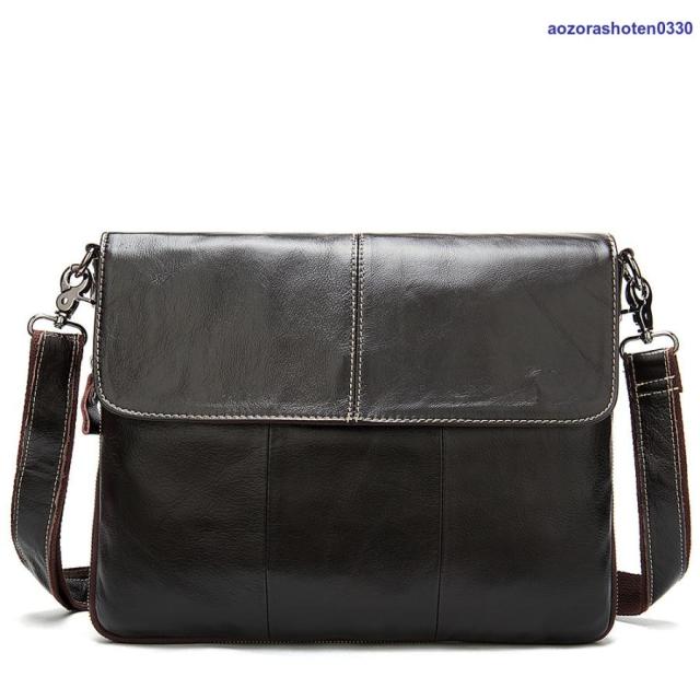 ショルダーバック メンズ ブリーフケース ショルダー メッセンジャーバッグ 本革 牛革 カジュアル 斜め掛けバッグ おしゃれ シンプル 父の日 ギフト