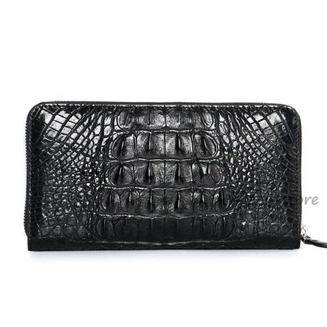 クロコダイル 財布 メンズ 長財布 ウォレット 本革 ラウンドファスナー ワニ ロングウォレット クラウン 大容量 小銭入れ 多機能 春財布 福財布