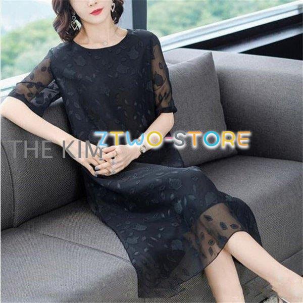 パーティードレス ワンピース 30代 40代 50代 結婚式 同窓会 お呼ばれ 袖あり 親族 フォーマルレディース服装 ミモレ丈 女性 大きいサイズ