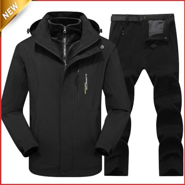 スキーウェア スノーボードウェア 上下セット 裏起毛 ジャケット オーバーオール 暖かい 無地 撥水加工 厚手 高品質 防寒 アウトドア スポーツ