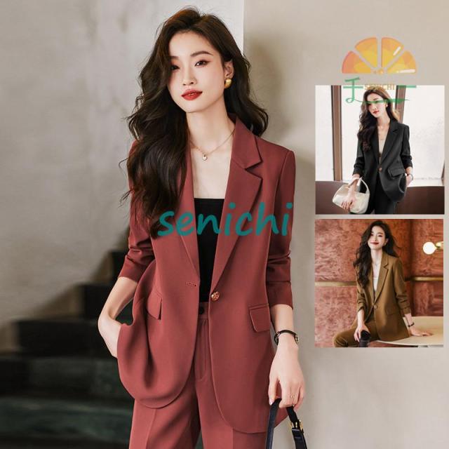 セットアップ レディース ワイドパンツ スーツジャケット 2点セット 無地 お洒落 上品 通勤 入学式 卒業式 セレモニー 母 オフィス 春