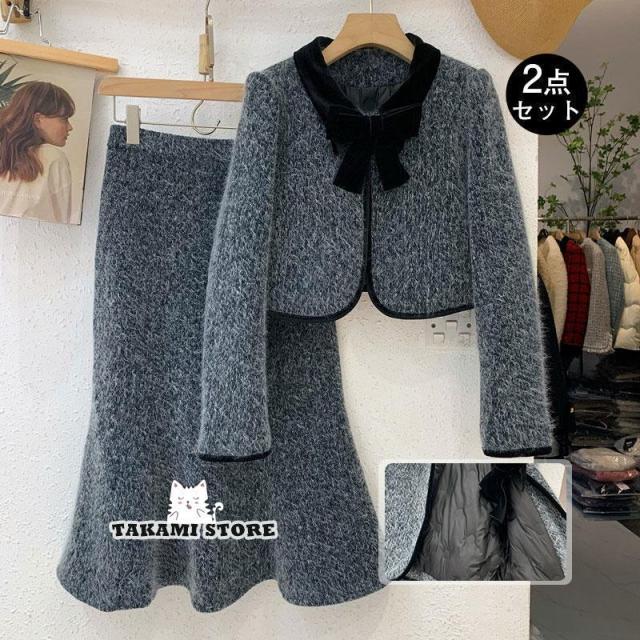 【爆買】ツイードジャケット ワンピス フォーマル入学式 卒業式 卒園式 ママ スーツセット 入園式 レディース 七五三 お宮参り 大きいサイズ