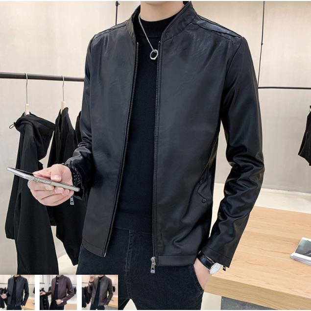 ライダースジャケット 秋 冬 アウター メンズ 革ジャン フェイクレザー 立ち襟 ブルゾン ジャンパー 秋服 冬服 40代 50代