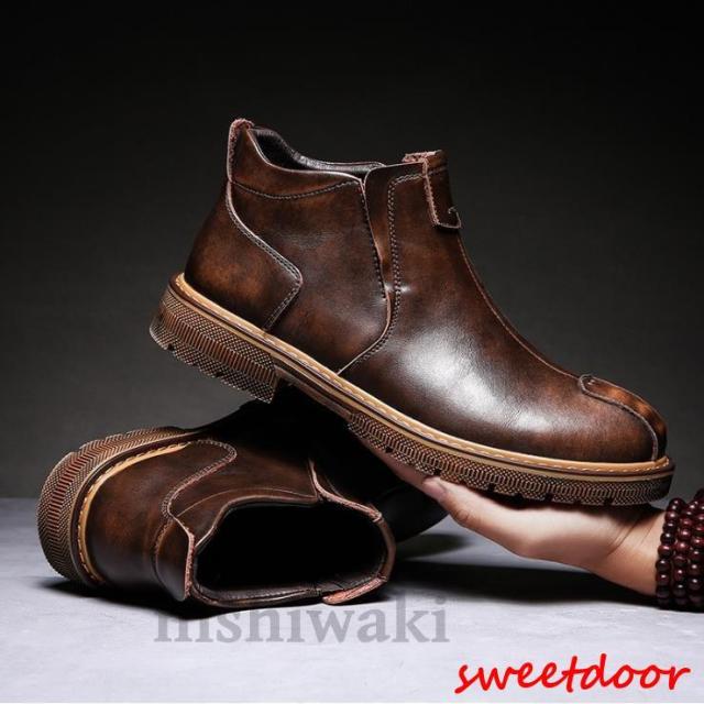 メンズ ショートブーツ ハイカット レースアップシューズ メンズ靴 エンジニアーツ 大きいサイズ 歩きやすい 2020秋冬新作