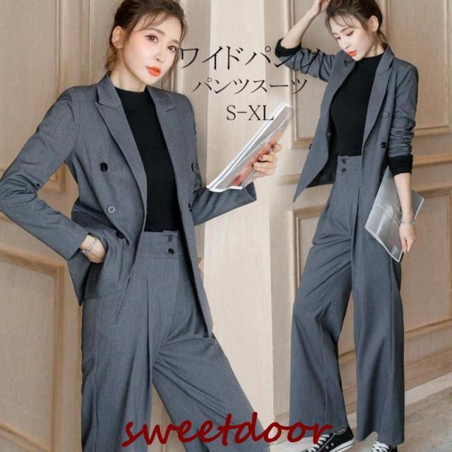 夏パンツスーツレディース春パンツスーツ卒業式+パンツ2点セットパンツスーツレディース40代パンツスーツ結婚式 ビジネススーツ通勤 気質 大人 入学式