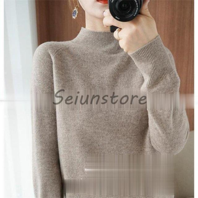 セーター レディース カシミヤ ハイネック ニット ウール プルオーバー 秋 冬 羽織 長袖 暖かい 20代 30代 40代 50代