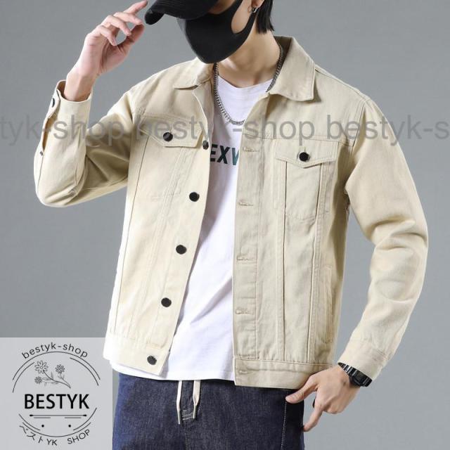 デニムジャケット　メンズ 春秋　Gジャン　ジャンパー　韓国風 ショート丈 合わせやすい デニムコート アウター　ブルゾン　カジュアル　大きいサイズ