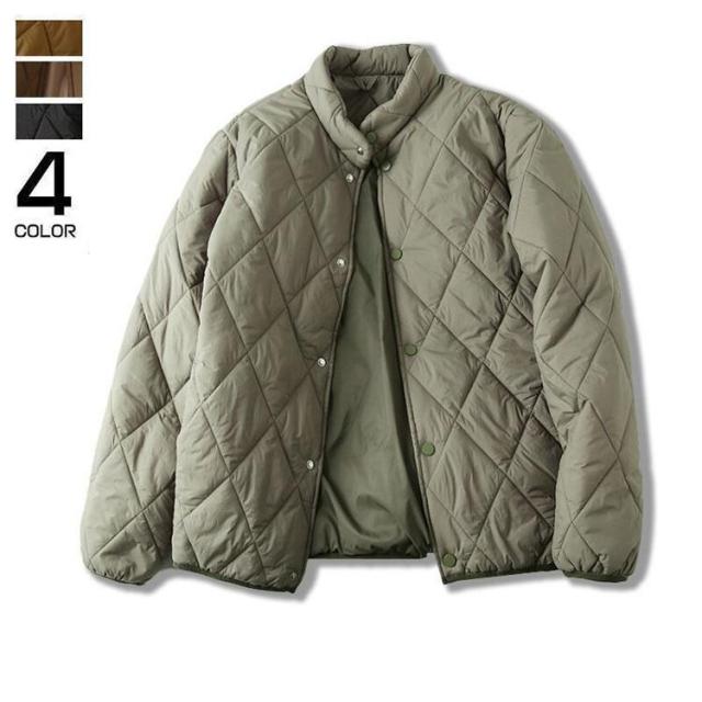 キルティングジャケット ビジネス メンズ アウター カジュアル ブルゾン キルティングコート 中綿ジャケット スーツ