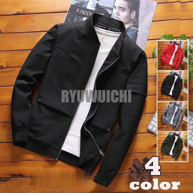 MA-1 メンズ ミリタリージャケット ライトジャケット スプリングジャンパー 立て襟 撥水 防風 ジャケット お兄系 春服