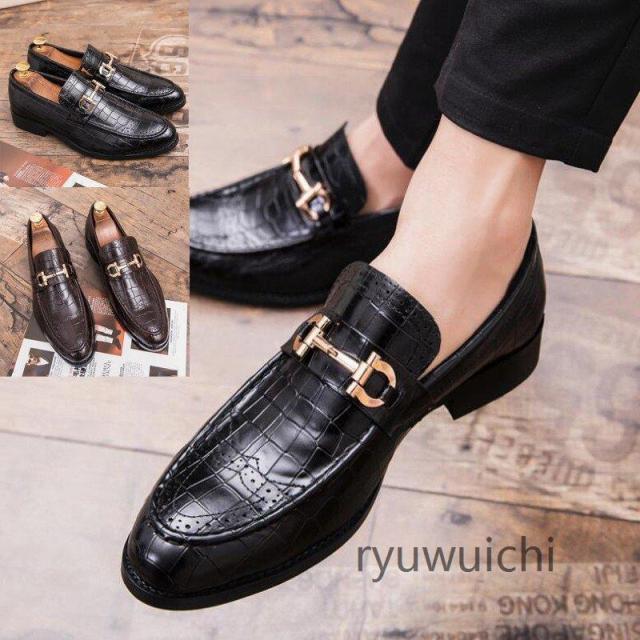 メンズ ビジネスシューズ 紳士靴 牛革 ローファー フォーマル スリッポン ビジネス 新作