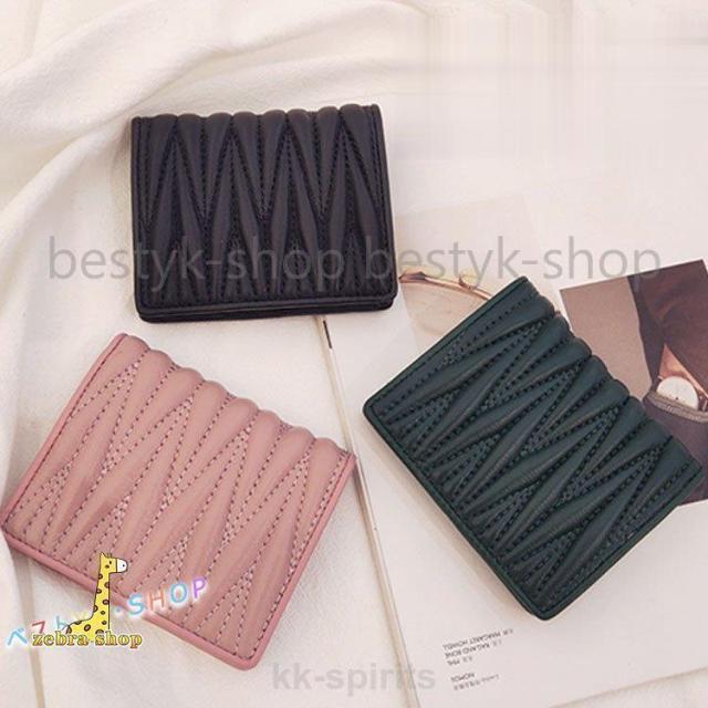 二つ折り財布　レディース　財布　本革　サイフ　ウォレット シンプル wallet　大収納 大容量　多機能　カード入れ　コンパクト　可愛い