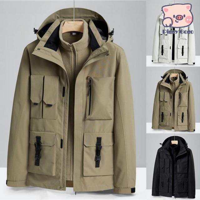 マウンテンパーカー+フリースジャケット メンズ 秋物 秋服 ジャケット レディース アウトドアウェア 防寒 防風