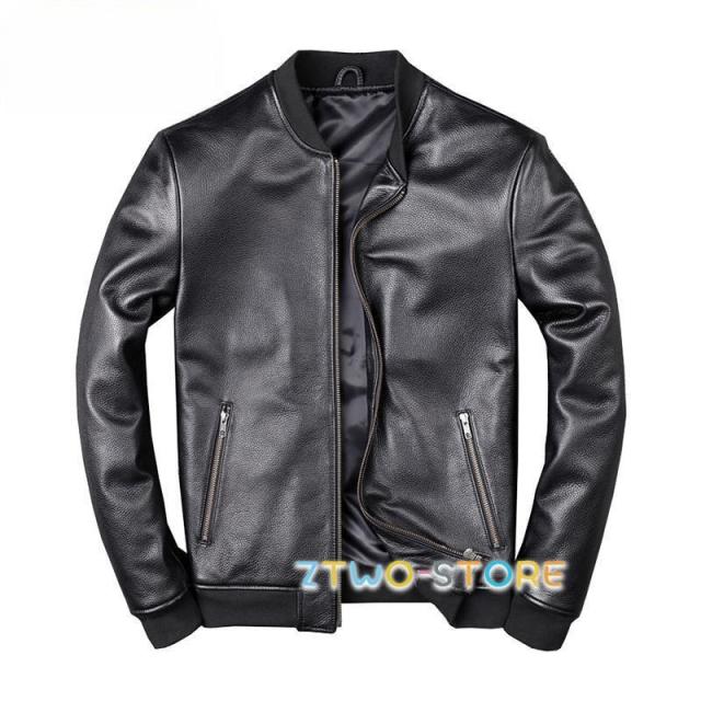 レザージャケット 本革 おしゃれ メンズ 牛革 バイク ライダース 革ジャン 天然皮革 30代 40代 50代 大きい ジャケット MA-1 冬服 コート ミリタリージャケット