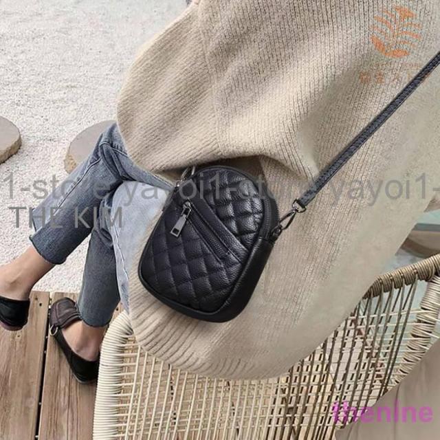 お財布ポシェット 本革 レザー キルティング ミニバッグ スマホポシェット ポシェット ショルダーバッグ レディース レディースバッグ ショルダー 斜めがけ 斜…