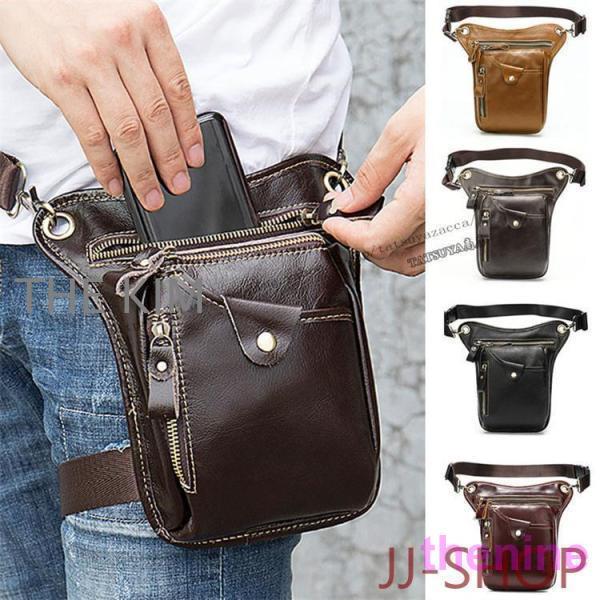 ウエストポーチ ウエストバッグ メンズ ボディバッグ ベルトポーチ レザー レッグバッグ ヒップバッグ 大容量 アウトドア 通勤 仕事