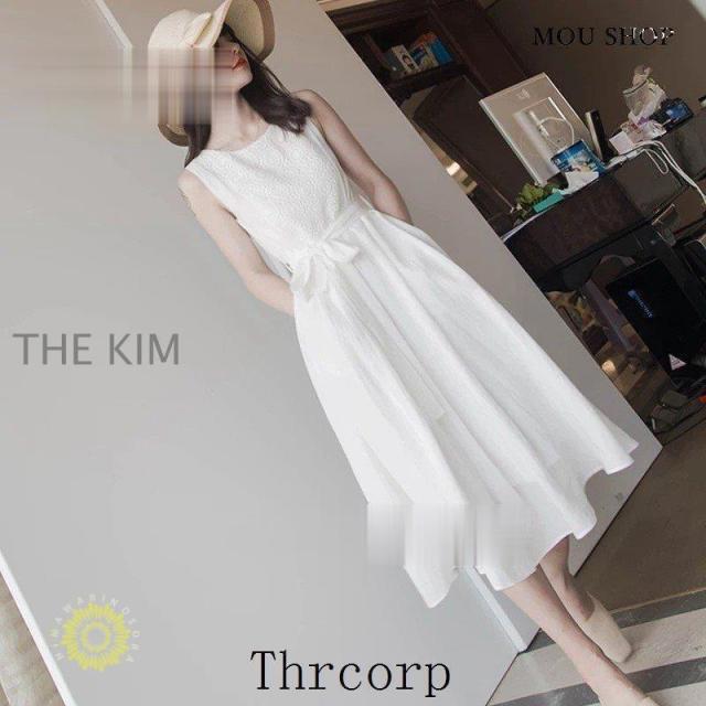 レディース マキシシフォンワンピース リゾート 夏 白 ロング丈 フリル ノースリーブ 大きいサイズ ゆったり きれいめ通勤 着痩せ オシャレ海遊び 磯遊び 川遊び