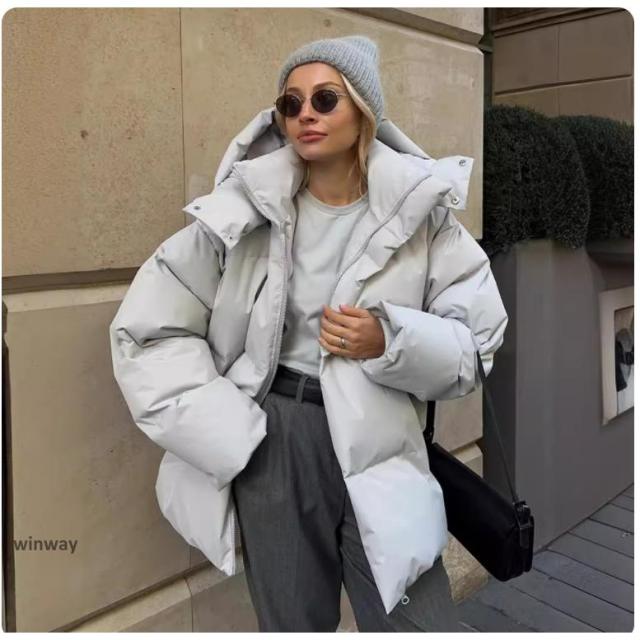 ダウンコート レディース ショートダウンコート フード付き ダウンジャケット アウター 秋 冬 カジュアル 綿ジャケット 防寒 防風 冬服 通勤