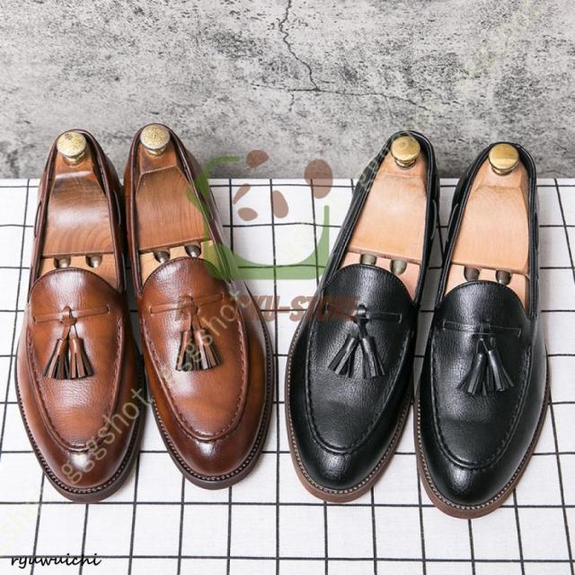 ビジネスシューズ メンズ 夏 春 革靴 紳士靴 フォーマル 通気 カジュアル 通勤 防臭 軽量 滑り止め タッセルローファー 大きいサイズ ドレスシューズ