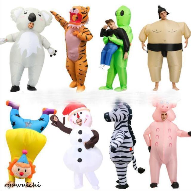エアコス 衣装 クリスマス 仮装 恐竜 インフレータブル inflatable おもしろ 面白い 着ぐるみ 大人用 キッズ きぐるみ 空気で膨らむ エア