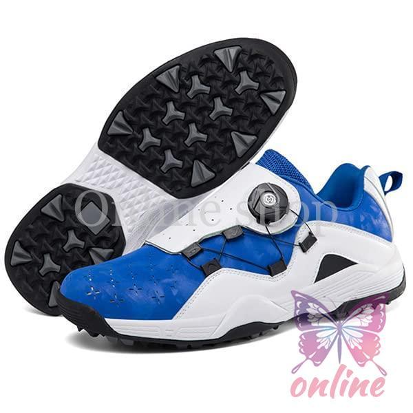 ゴルフシューズ スパイクレス ダイヤル式 メンズ トレッキング 登山靴 メンズ コース 練習場 ゴルフシューズ スニーカー 大きいサイズ 軽量 動きやすい 耐久