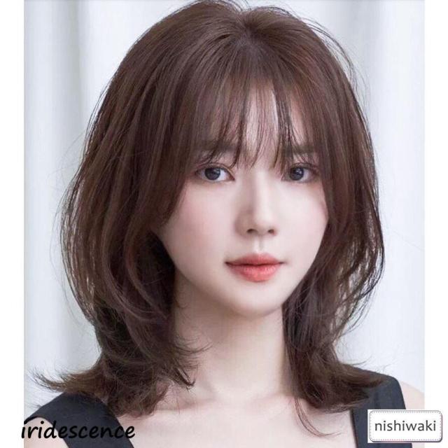 自然な人毛100%フルウィッグ レディース人毛ウィッグ ボブ ショート セミロング 女性 用 かつら デイリー イメチェン ファッションウィッグ 耐熱