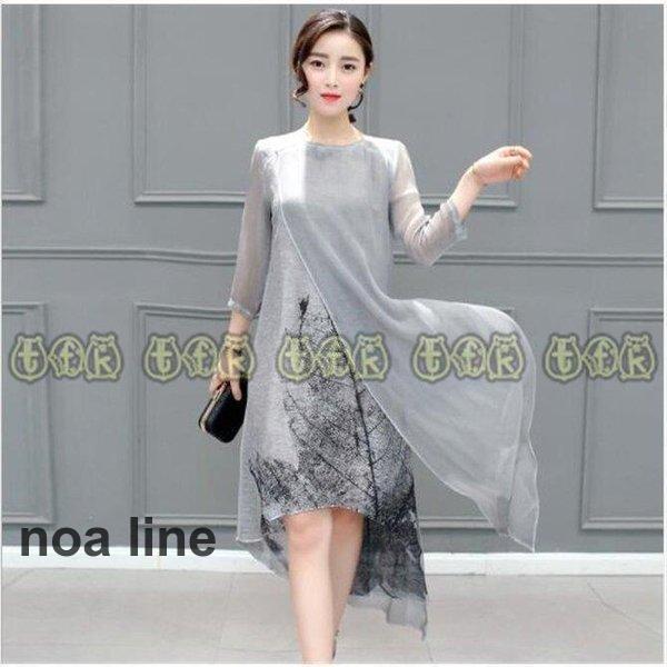 パーティードレス ドレス ワンピース 同窓会 お呼ばれ 袖あり 親族 フォーマル レディース 服装 女性 大きいサイズ30代 40代 50代 結婚式 　dr-007