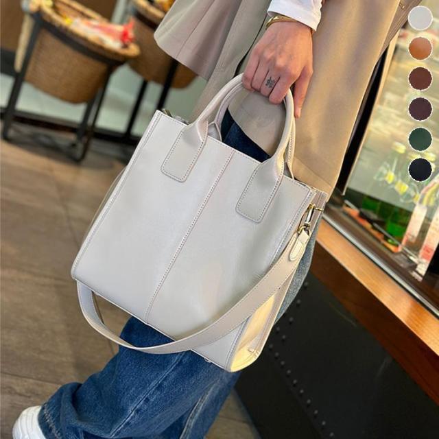 【爆買】トートバッグ レディース ショルダーバッグ ハンドバッグ 2way シンプル 上品A4 本革 レザー かばん 通勤通学 鞄