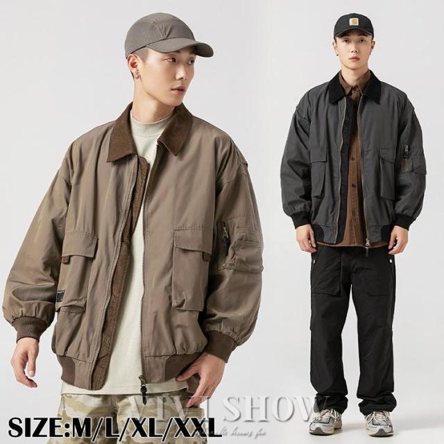 ミリタリージャケット メンズ フライトジャケット モッズジャケット バイクジャケット 大きいサイズ ブルゾン アウター