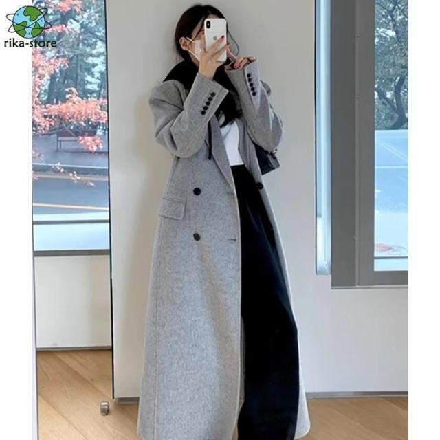 超ロングコート チェスターコート レディース アウター オーバーサイズ コート ロング丈 キルティング裏地 大きいサイズ 3L 秋冬 黒 無地 冬 秋