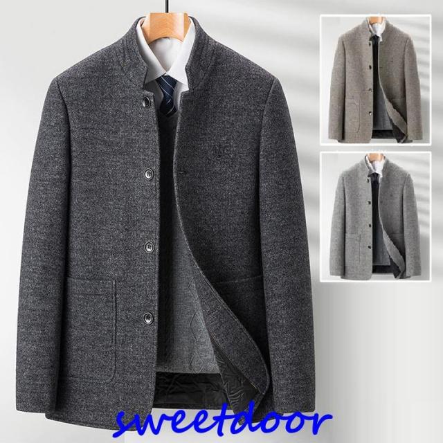 ピーコート　Pコート メンズコート　秋冬　ラシャコート　ショートコート　男性　　アウター　コート　通勤　カジュアル　20代 30代 40代