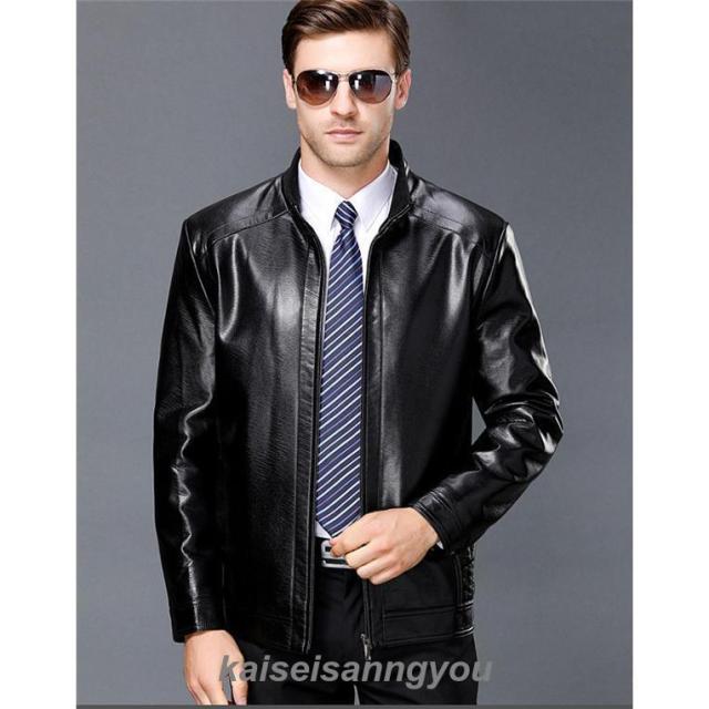 革ジャン レザージャケット メンズ 裏起毛 フライトジャケット バイク ライダースジャケット カジュアル レザーコート 大きいサイズあり