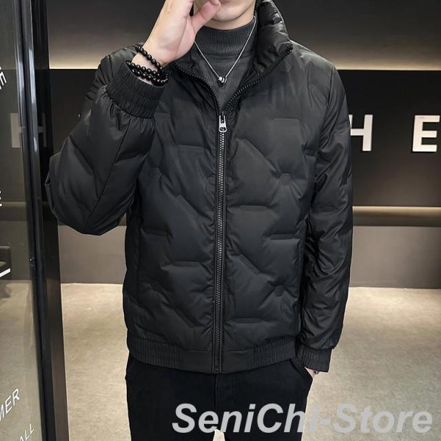ダウンジャケット メンズ ダウンコート ボリュームネック ストリート 立襟 軽量 保温 アウター 防寒 防風 冬服 冬 彼氏 男性 ジャンパー おしゃれ あったか