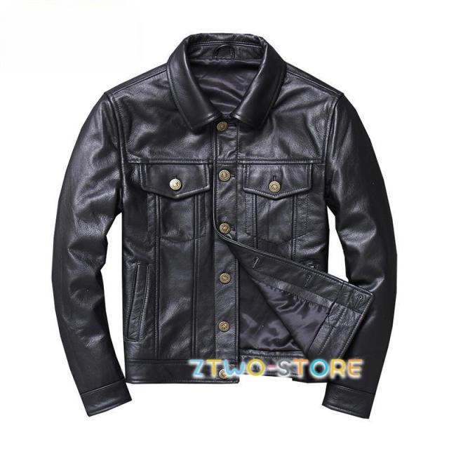 レザージャケット 本革 メンズ 牛革 バイク ライダース おしゃれ 革ジャン 30代 40代 50代 ブルゾン 秋冬服 大きいサイズ メンズコート ボタンタイプ ジャケット
