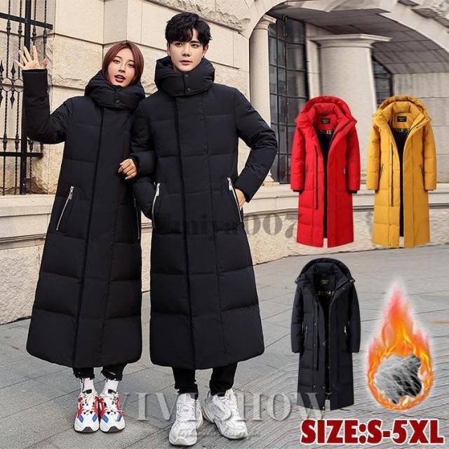 ダウンコート メンズ ロング ダウンジャケット 秋冬 防寒 厚手 通勤 通学 大きいサイズ 暖かい 無地 冬物 冬コート 防寒 防風 男女兼用