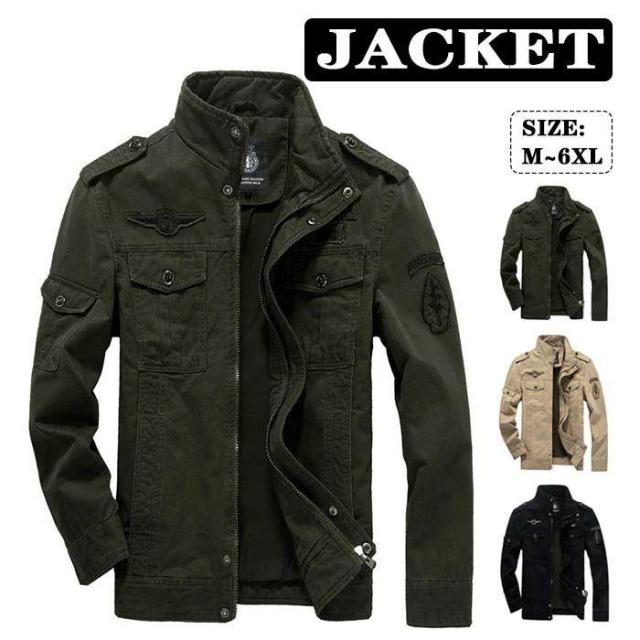ジャケット コート 春秋冬 メンズミリタリージャケット 長袖 カジュアルジャケット アウター ミリタリー カジュアル 防風 撥水 大きいサイズ おしゃれ 立ち襟
