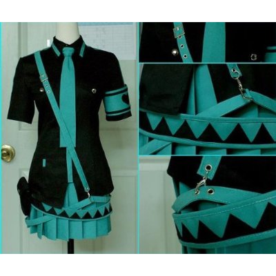 初音ミクVOCALOID☆恋は戦争風 衣装＋ウイッグ コスチューム、コスプレ