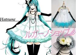 VOCALOID 　ボーカロイド　 初音ミク MIKU ツバキドレス コスプレ衣装 cosplay コスチューム