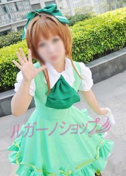カードキャプターさくら☆木之本桜（きのもと さくら）　ドレス　コスプレ衣装 cosplay コスチューム